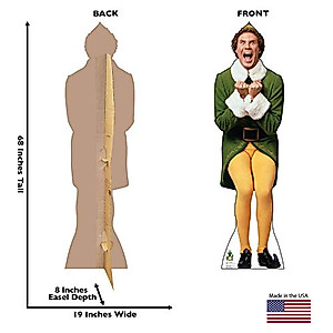 Advanced Graphics Buddy The Elf Excited Life Size Cardboard Cutout Standup - Elf (2003 Film)