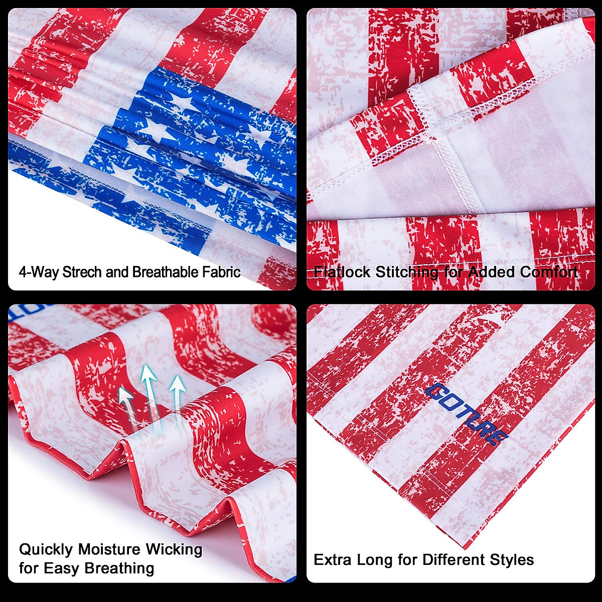 Goture Fishing Face Mask UPF 50+ Elastic Multi Scarf UV Protection Breathable Cooling Face Scarf Cover for Unisex Summer Outdoor Activities