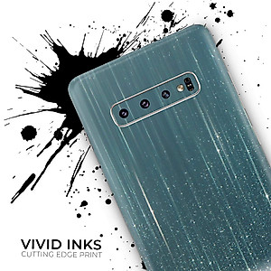 DesignSkinz Scratched Teal and White Surface with Silver Sparkle Protective Vinyl Decal Wrap Skin Cover Compatible with The Samsung Galaxy S20 (Screen Trim & Back Glass Skin)