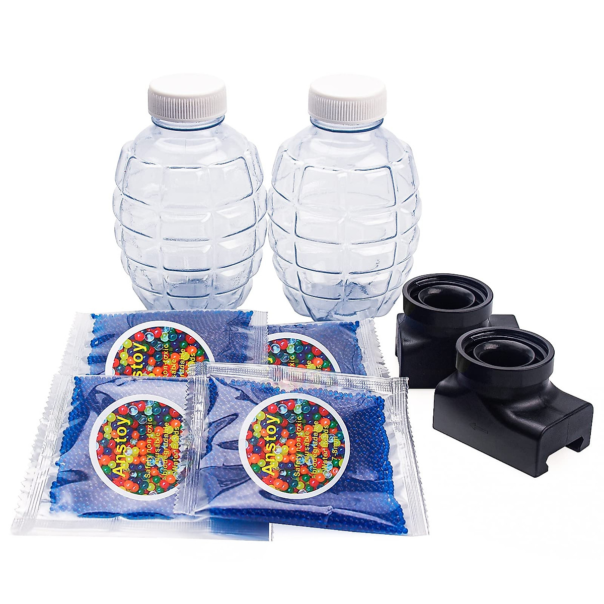 Anstoy Gel Ball Blaster Parts Tool Accessories Including - 20000 pcs Gel Balls | 2 pcs Pineapple Bottle | 2 pcs Bottle Holder