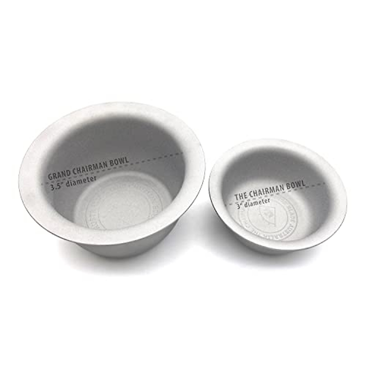 Vikings Blade Luxury Shaving Soap Bowl, Sandblasted Steel for Fast, Thick Lather, Unbreakable, Tactile Texture, Great for Standard Sized Pucks & Soaps (The Chairman, 3” Diameter)