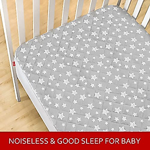 Crib Mattress Protector Waterproof 2 Pack Quilted Crib Mattress Pad Cover, Extra Soft Breathable Toddler Mattress Pad Cover - 28” x 52”
