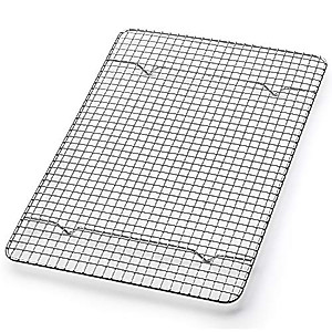 Spring Chef Cooling Rack & Baking Rack - 100% Stainless Steel Cookie Cooling Rack, Wire Baking Rack, Oven Safe 8.5 x 12 Inches Fits Small Quarter Sheet Pan - for Cooking, Baking, Grilling, Smoking