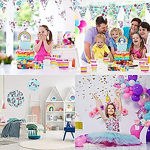 10 Pieces Unicorn Fabric Squares 20 x 20 Inch Precut Quilting Fabric Unicorn Rainbow Cartoon Pattern Fabric Bundles Unicorn Printed DIY Fabric for Home Decor Clothing Craft Sewing Crafts, 10 Designs