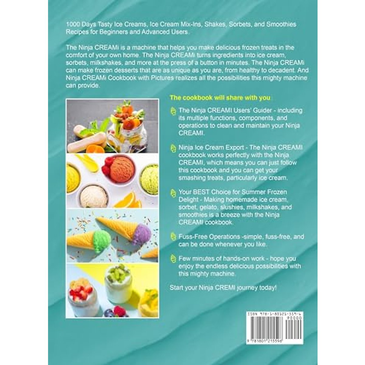 Ninja Creami Recipe Book: 1000 Days Ninja Creami Cookbook with Simple and Easy Recipes for Beginners to Master Your Ice Creami Maker