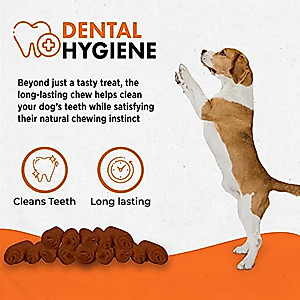 Canine Naturals Peanut Butter Chew - Rawhide Free and Dog Treats - Made from Real Peanut Butter - All-Natural and Easily Digestible - 10 Pack of 5 Inch Stick Chews