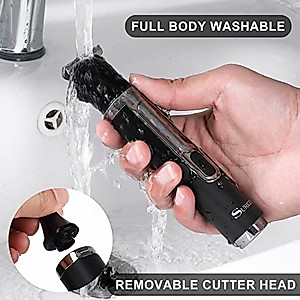SURKER Body Trimmer Mens Electric Back Shaver Body Grooming kit Facial,Arm,Chin Beard Trimmer Cordless Hair Clipper with Adjustable Extension Handel Waterproof