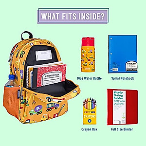 Wildkin 15-Inch Kids Backpack for Boys & Girls, Perfect for Early Elementary, Backpack for Kids Features Padded Back & Adjustable Strap, Ideal for School & Travel Backpacks (Under Construction)