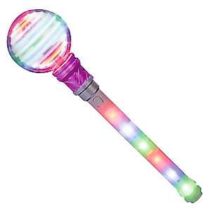 ArtCreativity Spinning Light Up Wand for Kids, 14-Inch LED Light Wand with Batteries Included, Fun Light Up Spinning Wand for Boys and Girls, Perfect Party Favor or Birthday Gift