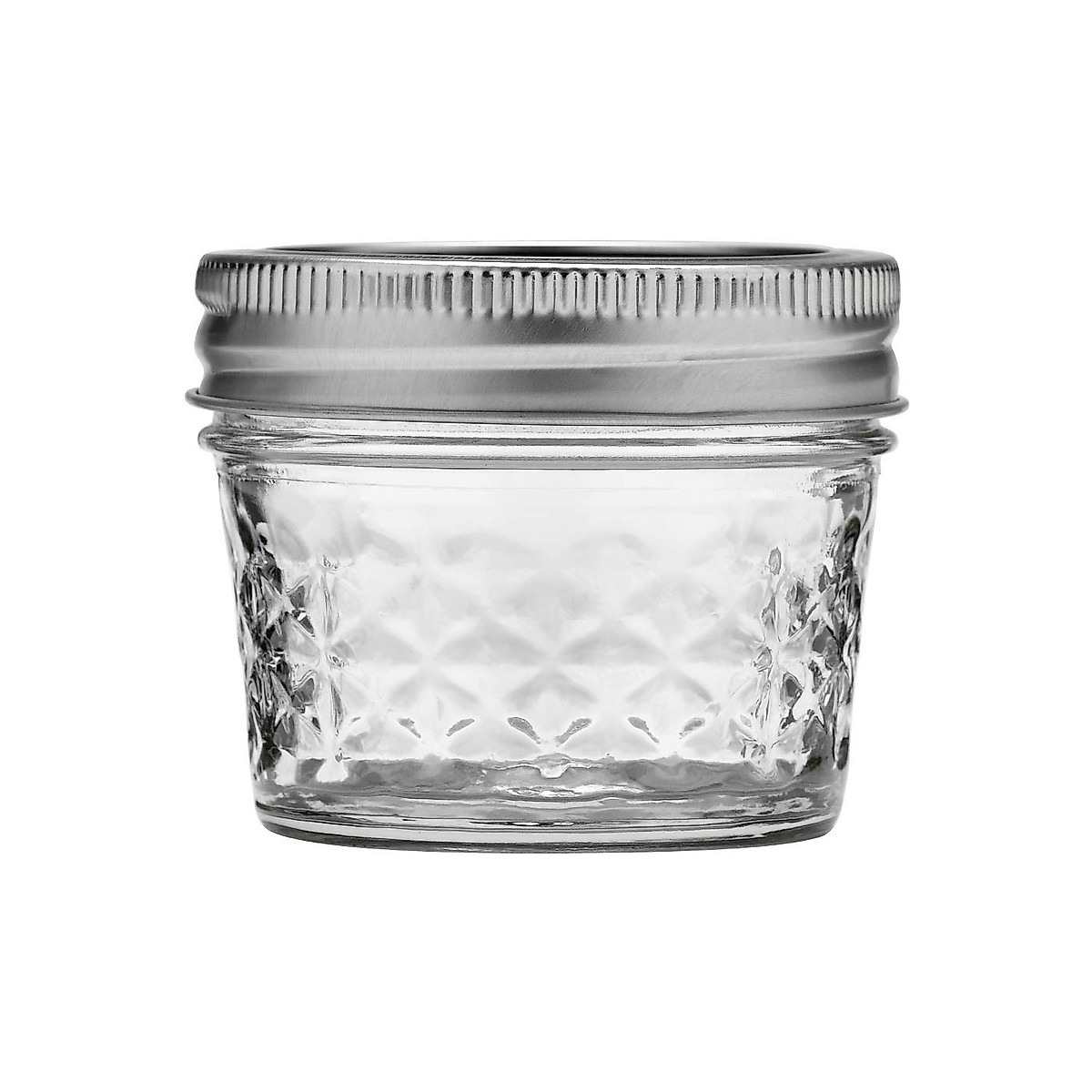 Ball 4-Ounce Quilted Crystal Jelly Regular Mouth Jars with Lids and Bands, Set of 12