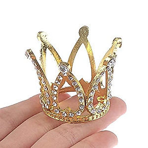 6 Pcs Crown Cake Topper Crown Tiara Queen Crown Princess Headpiece Cake Decoration for Women Lady Girl Bridal Wedding Royal Themed Baby Shower Decorations Birthday Party (Set A)