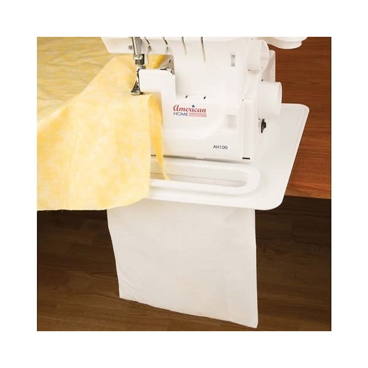 Alphasew Serger Pad and Trim Bin, Thread and Fabric Scrap Catcher, Removable Bag Pocket on 12x12 Inch Square Pad