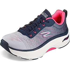 Skechers Women's Max Cushioning Arch Fit Delphi Sneaker, Navy/Pink, 8
