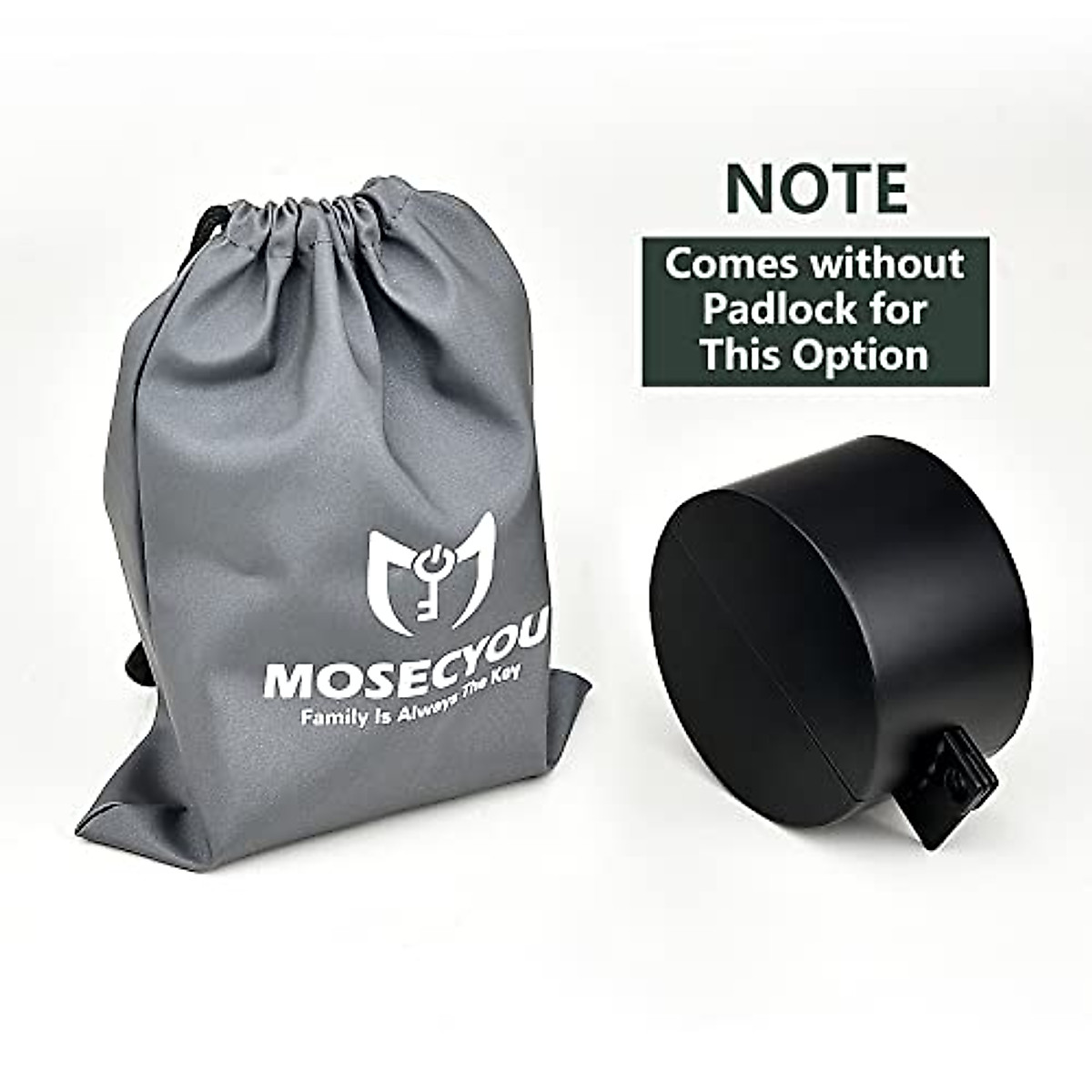 MOSECYOU Door Knob Lockout Device, Cover to Disable The Doorknob/Faucet/Valve, Prevents Turning of Door Knob and Access to Keyhole, Prevents Operating The Knob (Without Padlock)
