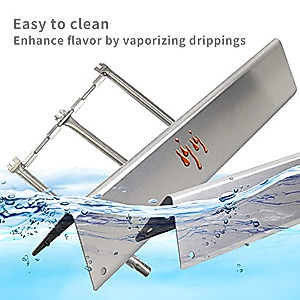 BTCDR 5 Pack Spirit Grill Replacement Parts for Weber Spirit 15.3 Inch 7636 Flavorizer Bars and 69787 Burner Weber Spirit I & II 300 with Front Control, Spirit E310 E320 E330 S310 S330 S320