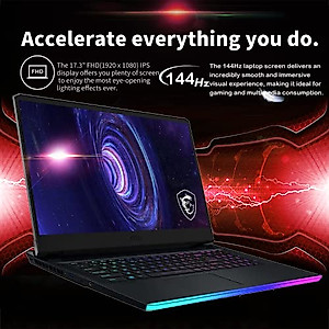MSI 2022 GE76 Raider Gaming 17.3" Thin Bezel IPS FHD 144Hz Laptop, 12th Core i7-12700H, 32GB RAM, 1TB PCIe SSD, Backlit Keyboard, GeForce RTX 3060 6GB, Win11 Pro, Grey, 32GB USB Card (Renewed)