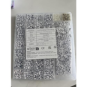 DoDoBeads 1650 Pcs Letter Beads with Extra Vowels and Number Beads- Letter Beads for Bracelet- Bracelet Letter Beads- Letter Beads for Friendship Bracelets