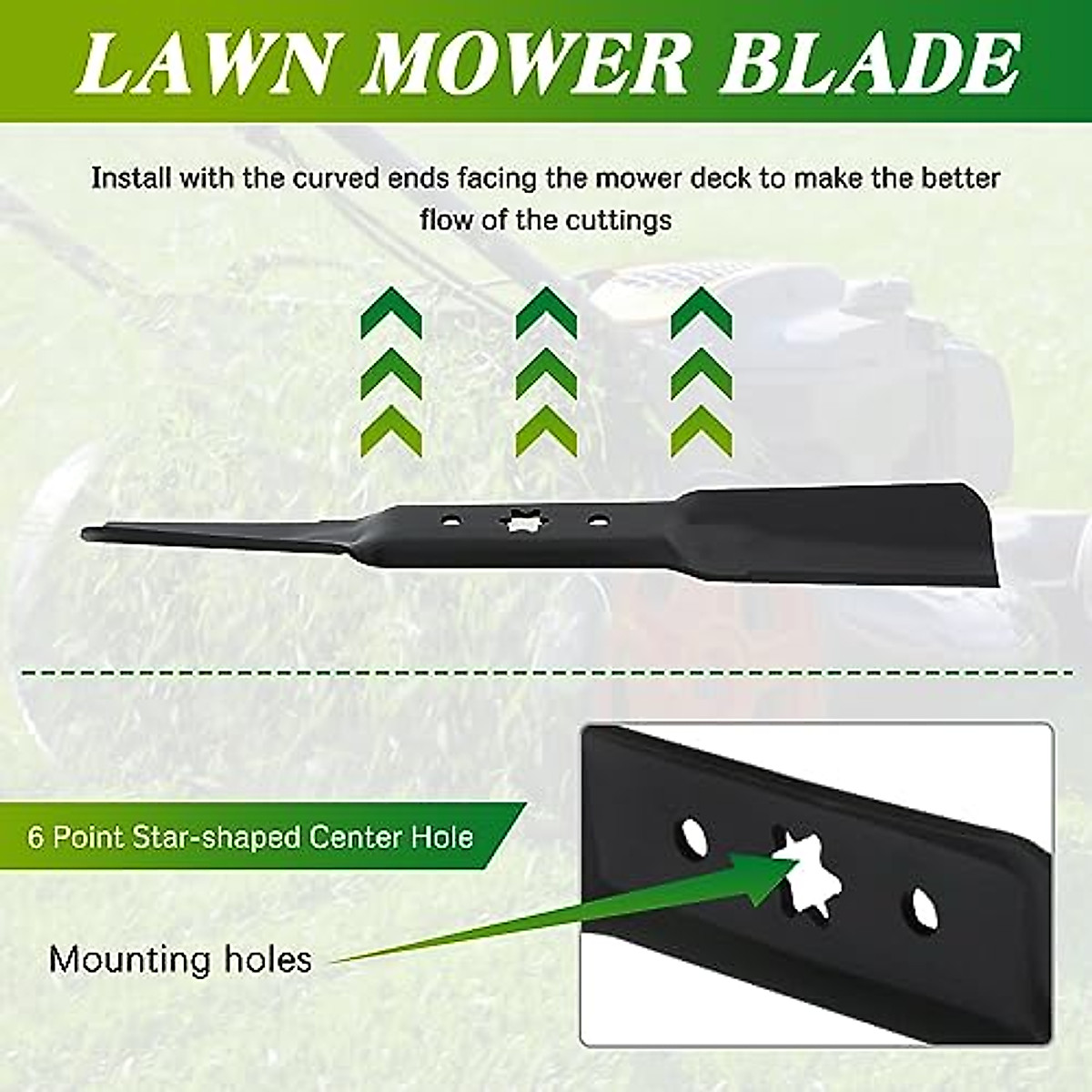 Apeixoto 942-05056a Lawn Mower Blades Compatible with Cub Cad et Zero Turn 54" Deck Mower 742-05056 Medium Lift Blade Fit for Cub Cadet RZT-L54 XT1 XT2 Troy-Bilt