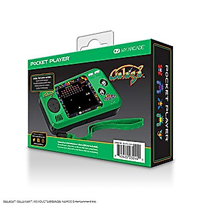 My Arcade Pocket Player Handheld Game Console: 3 Built In Games, Galaga, Galaxian, Xevious, Collectible, Full Color Display, Speaker, Volume Controls, Headphone Jack, Battery or Micro USB Powered