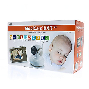 MOBI MobiCam DXR-M1 Baby Monitoring System with Smart Auto Tracking, Night Vision, Remote Pan & Tilt, Lullabies, Quad View, Baby Monitor, Baby Monitoring System, Baby Camera