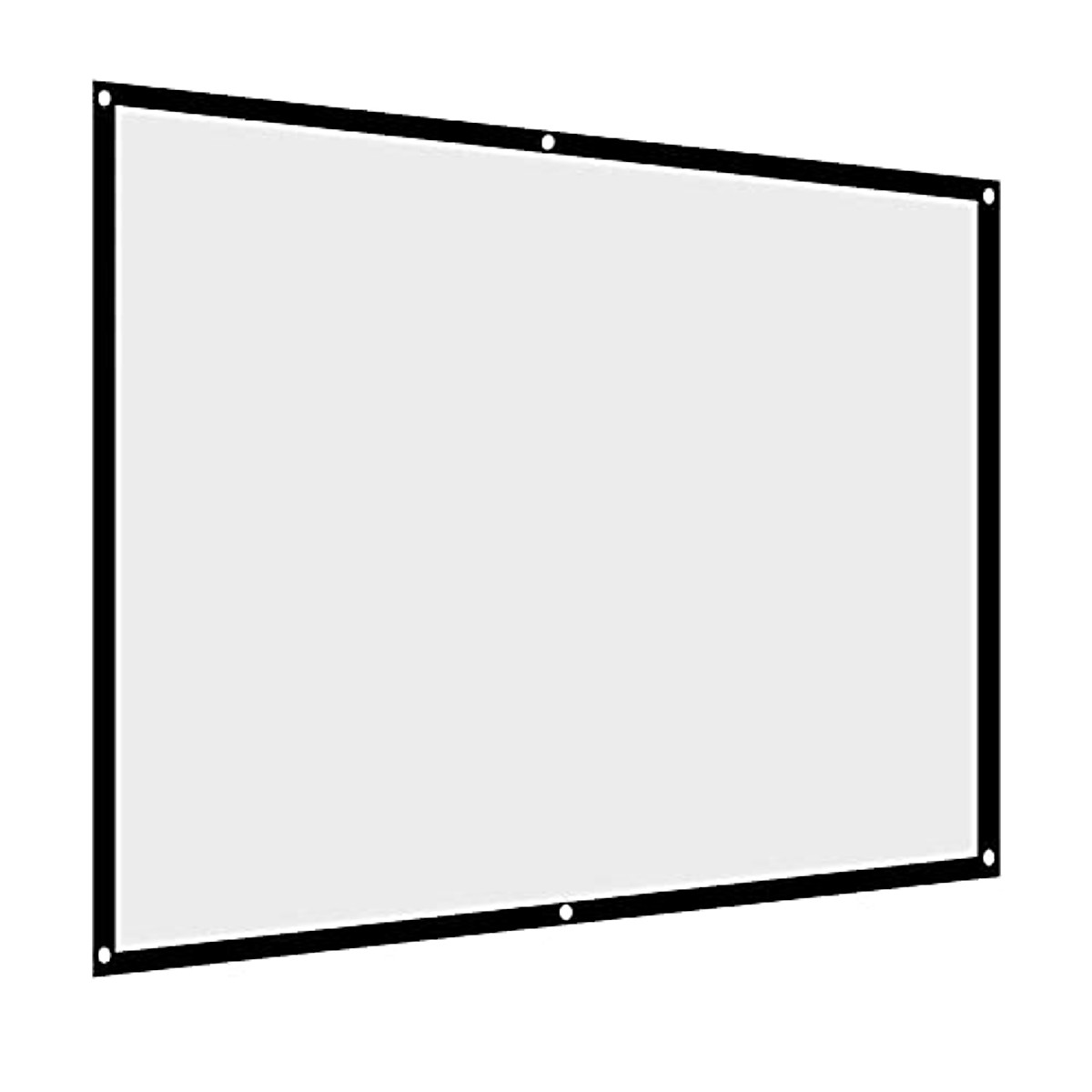 60-100 Inch Portable Foldable Non-Crease White Projector Curtain Projection Screen 4:3(100 inches)