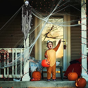 1pc Luminous Horror Ghost Pendant Halloween Haunted House Hanging Adornment Decor for Celebration Party