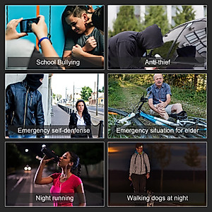 Weewooday 16 Pack Safe Sound Emergency Personal Alarm 130DB Alert Security Alarm Keychain Personal Gold, Green, Purple, Dark Red, Dark Blue, Black, Light Blue, One Size