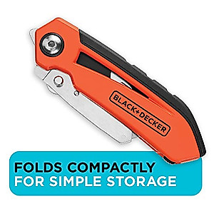 BLACK+DECKER Utility Knife with Blade Storage (BDHT10002)