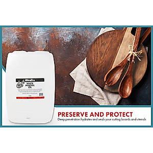 UltraPro Food Grade Mineral Oil for Lubricating and Protecting Cutting Board, Butcher Block, Stainless Steel, Knife, Tool, Machine and Equipment (5 Gal.)