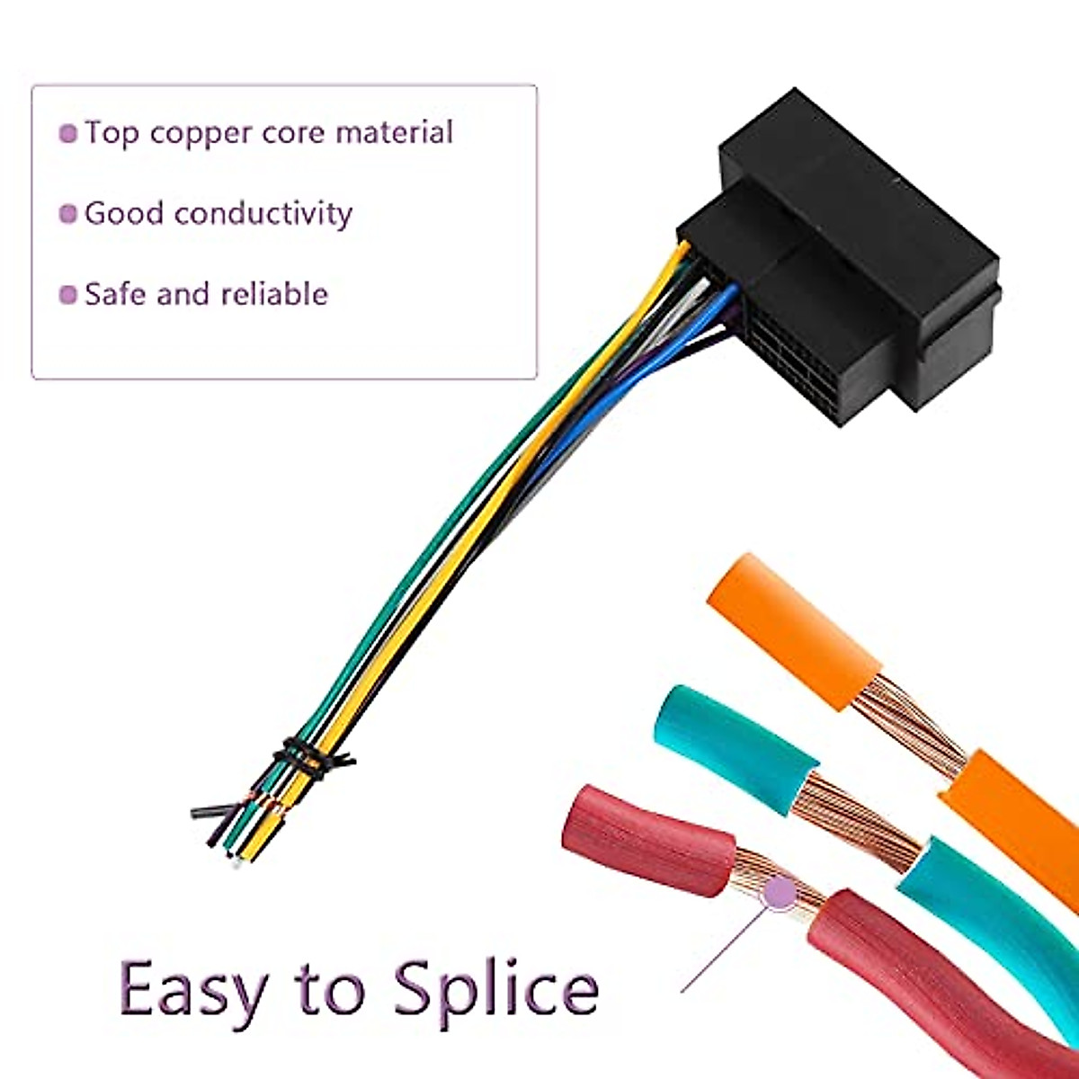 RED WOLF Car Radio Wiring Harness Adapter Replacement for Jeep Dodge Ram Chrysler 2015-2021 to Install Aftermarket Stereo NAV Cable Connector Plug