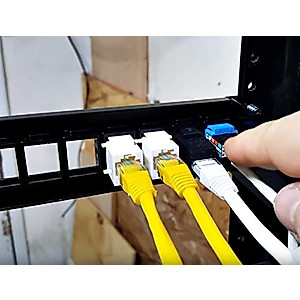 SATMAXIMUM Cat5e Keystone Ethernet Wall Jack Punch Down UTP 45-Degree (Easier Termination Than 90-Degree), RJ45 Slim Profile Speed Termination White 45° Angled (50 Pack)