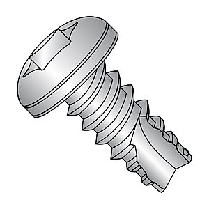 Small Parts 08125TP188 18-8 Stainless Steel Thread Cutting Screw, Plain Finish, Pan Head, Star Drive, Type 25, #8-18 Thread Size, 3/4" Length (Pack of 50)
