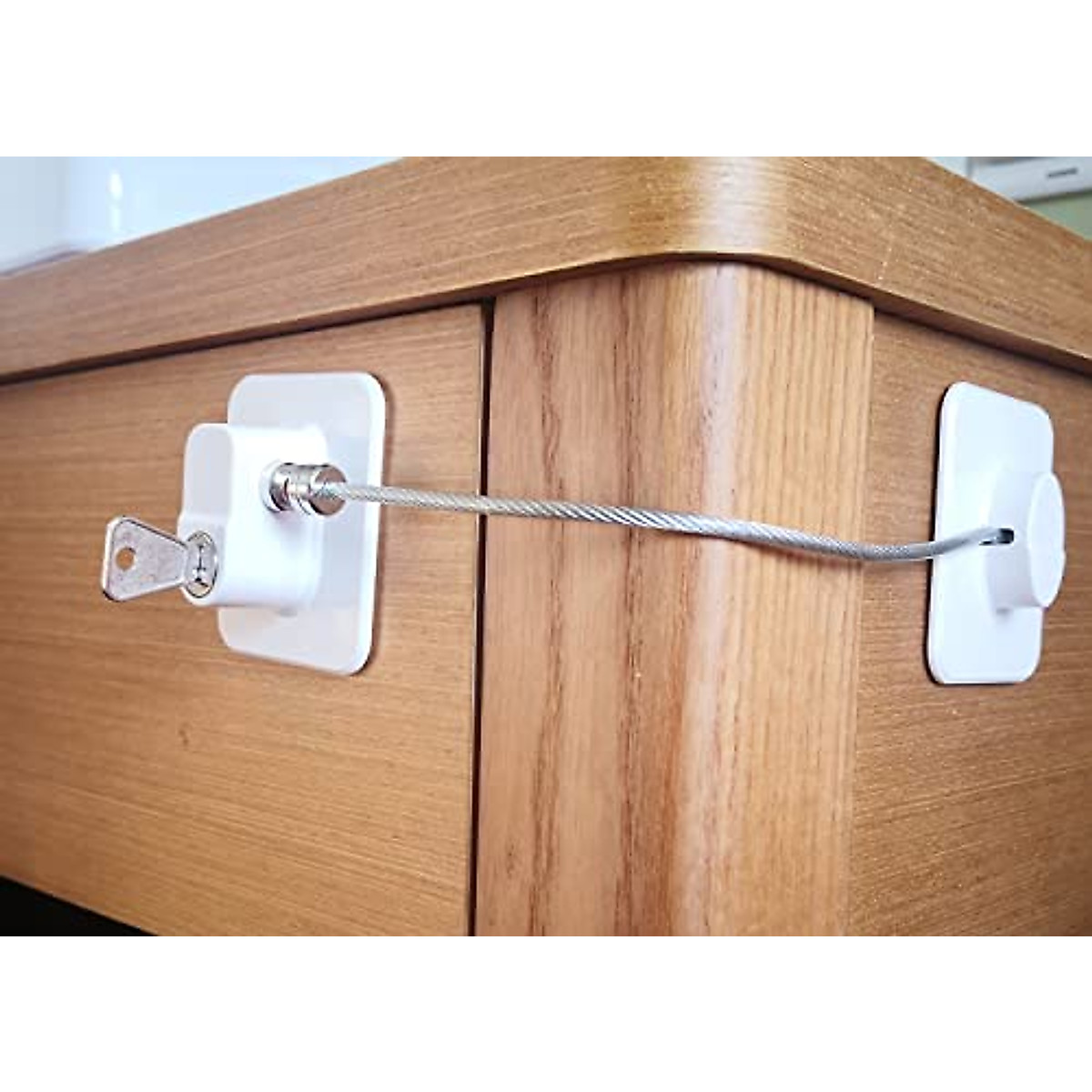 YEYA Upgraded No Drill Furniture Wall Anchors for Baby Proofing, Anti Tip Furniture Straps for Child Safety 2 Pack