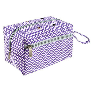 LUKEO Knitting Bag Portable Yarn Storage Tote Wool Crochet Hooks Needles Sewing Supplies Set