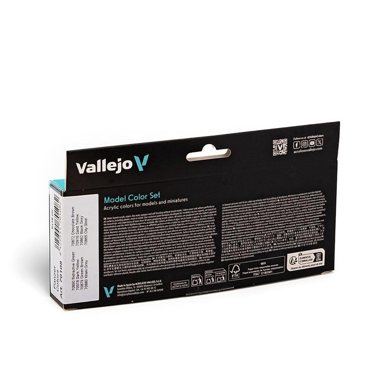 Vallejo Panzer Colors Paint Set #8, 17ml