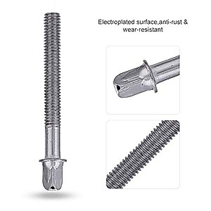 6Pcs Screw Rods, 60mm Drum Tight Screw Tension Rods Percussion Replacement Accessory