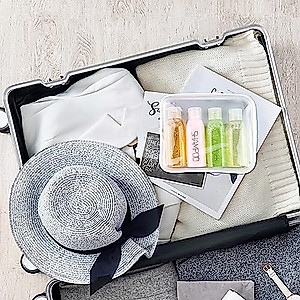Cosywell Travel Size Toiletries Plastic Squeeze Bottles 4pcs 3.4 oz TSA Approved Travel Bottles for Toiletries Refillable Cosmetic Containers Kit Leakproof Shampoo Conditioner Travel Essentials