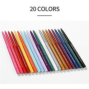 BONNIE CHOICE 20 PCS Colored Eyeliners Pencil Set, 20 Colors Waterproof Long Lasting Retractable Matte Colorful Eyeliner Milti-Functional Eyeliner Eyeshadow Pen Gifts for Women
