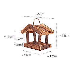 HLR Bird Feeder Hummingbird Feeder Crude Wood Outdoor Bird Feeder,Wild Bird Feeder Ideal Gift for Nature Bird Love for Garden Yard Decoration