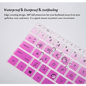 Keyboard Cover Skin for HP EliteBook 840 845 G8 14 Inch Notebook, HP EliteBook 845 840 G7 14" Notebook Keyboard Protector[Not Fit for HP Elitebook 840 G5/G6]-Gradual Purple