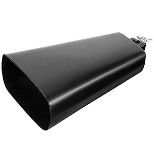 MAHIONG 2 Pack 9 Inch Cow Bell, Metal Noise Makers with Stick, Black Cowbell Percussion Instrument for Drum Set, Hand Percussion Cowbell for Sporting Events, School, Wedding, Farm