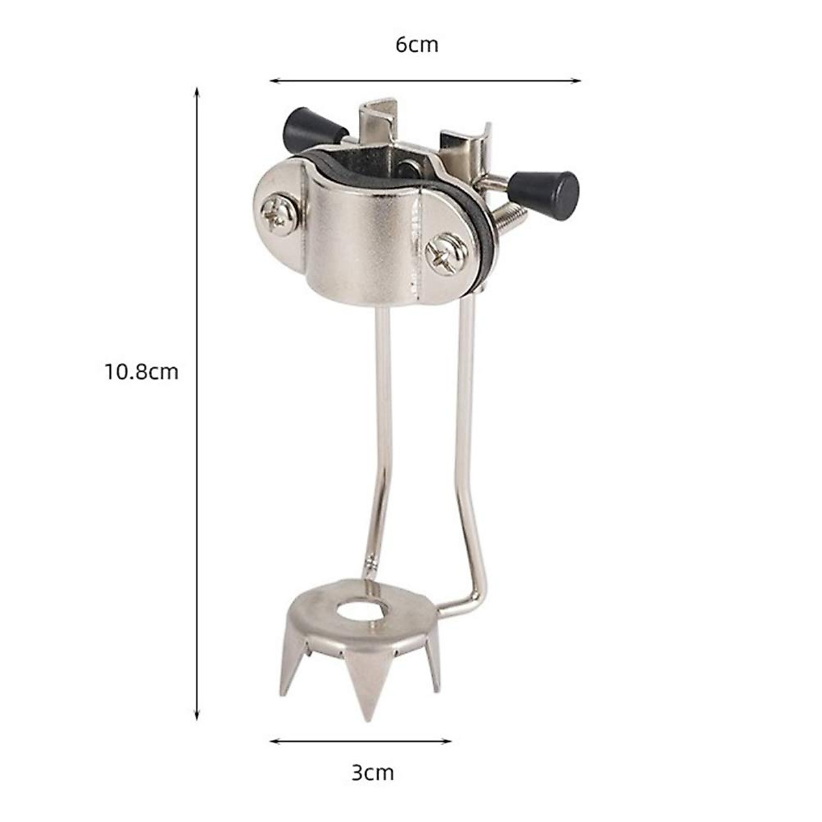 BESPORTBLE Heavy Duty Metal 5 Prong Ice Grip Cane Attachment Replacement Grip for Walking Sticks Trekking Pole Fits On All Canes