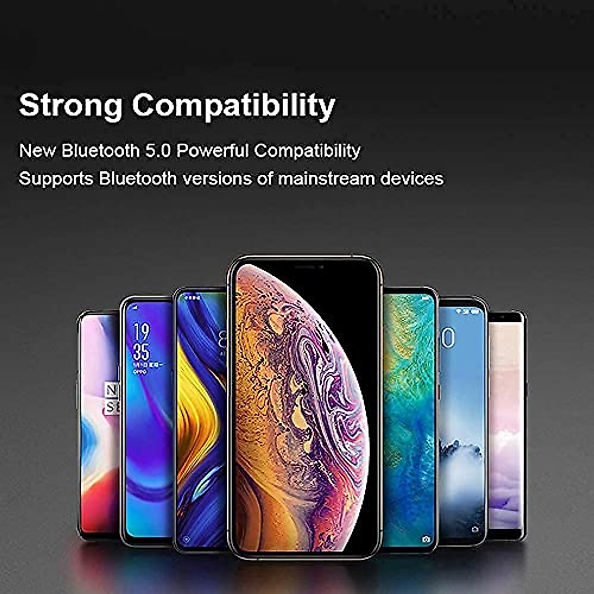 Wireless Earbuds,Bluetooth Headphones, IPX7 Waterproof Sports 3D Stereo Headphones with 24Hr Playtime Noise Canceling in-Ear Built-in Mic Headset for Android/iPhone/Samsung