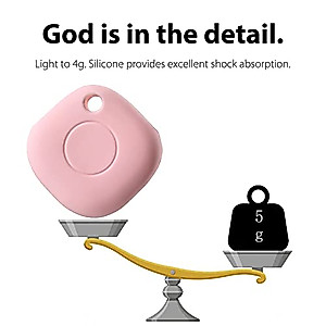 Silicone Case for Galaxy SmartTag with Keychains, 2 Pack Anti-Scratch Protective Cover with Carabiner (Pink/Purple)