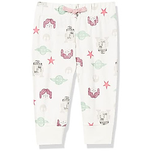Amazon Essentials Disney | Marvel | Star Wars | Princess Baby Girls' Pants, Pack of 4, Star Wars Rebel Print, 6-9 Months