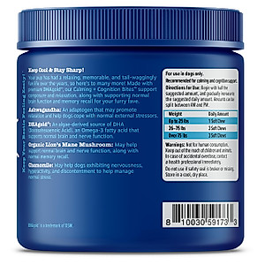 Zesty Paws Senior Advanced Calming & Cognition Soft Chews for Dogs - Supplements for Dog Brain Health & Nervous System Support + Calming & Relaxation -with Ashwagandha, DHA & Melatonin