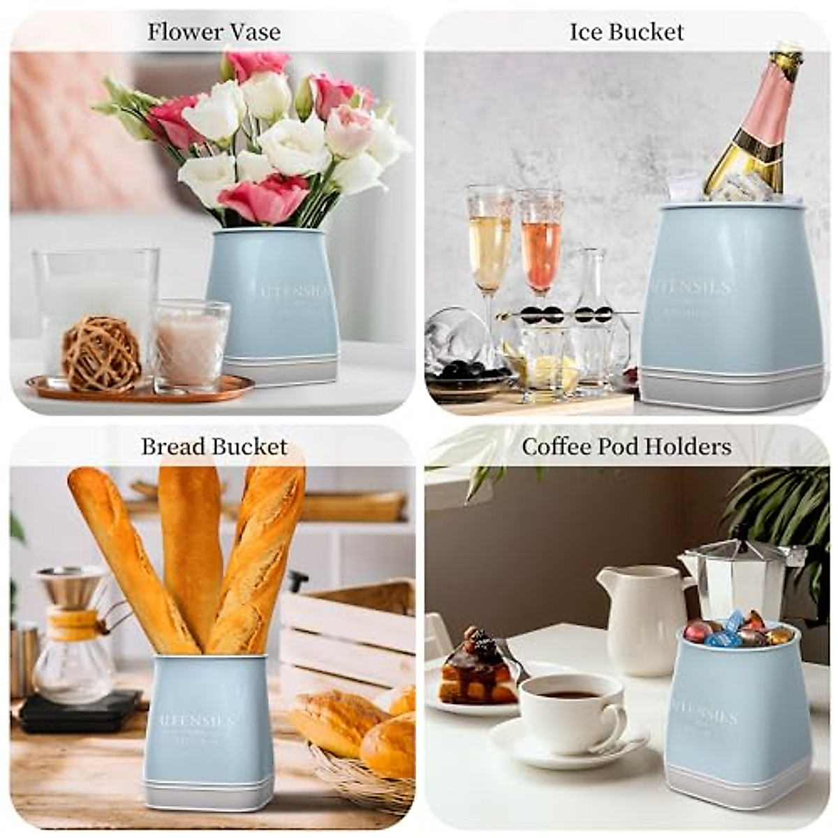 ADDFIT HOUSE Ceramic Utensil Holder - Large Ceramic Kitchen Utensil Holder for Countertop, Large Cooking Tools Organizer, Utensil Crocks for Kitchen Counter, Utensil Storage for Home Décor, Gifts