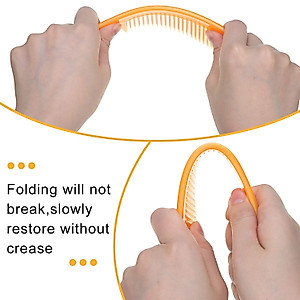 15Pcs Comb With Handle Colorful Styling Handle Comb Set Plastic Round Long Handle Comb Fine Dressing Unbreakable Detangling Hair Comb for Women Toddler, 8 Inch