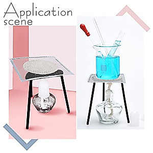 OLYCRAFT 20Pcs Wire Gauze Squares with Ceramic Center Uniform Heating Gasket Asbestos Free Square Wire Gauze 4.9 Inch X 4.9Inch