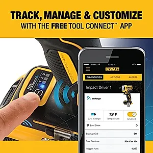 DEWALT 20V MAX* XR Impact Driver with Bluetooth Kit (DCF888D2)